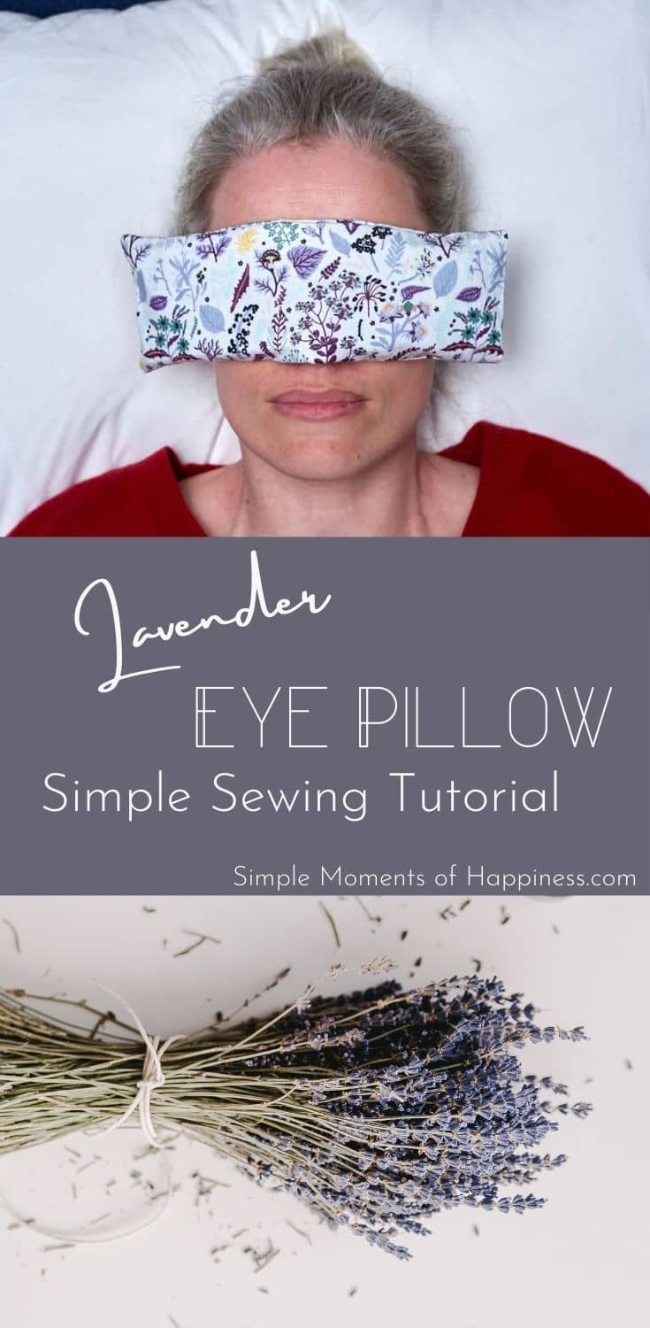 Simple sewing tutorial for a soothing lavender eye pillow